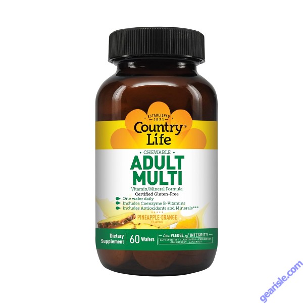 Country Life Chewable Adult Multi Vitamin Extra Energy Support 60 ...