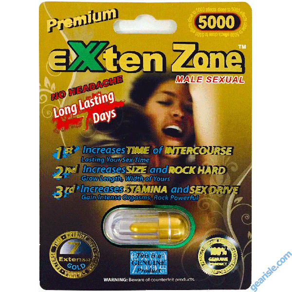 EXten Zone Premium Gold 5000 Male Sexual Enhancer Long Lasting 7 Days