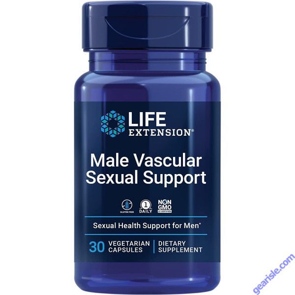 Life Extension Male Vascular Sexual Support Non GMO 30 Veggie Caps