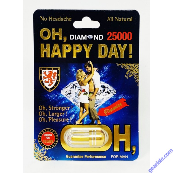 Oh Happy Day Diamond 25000 Pill Men Libido Enhancer 1 Capsule