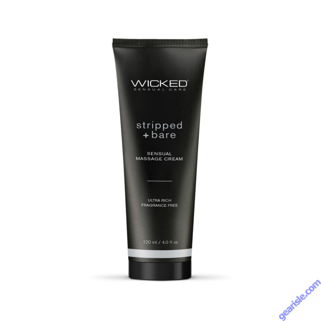 Buy Wicked Stripped Bare Sensual Massage Cream 4 oz. Naturally Scented