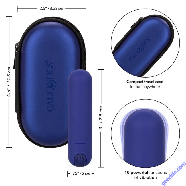 Buy Bullet Vibrator CalExotics Hideaway Waterproof Rechargeable Blue
