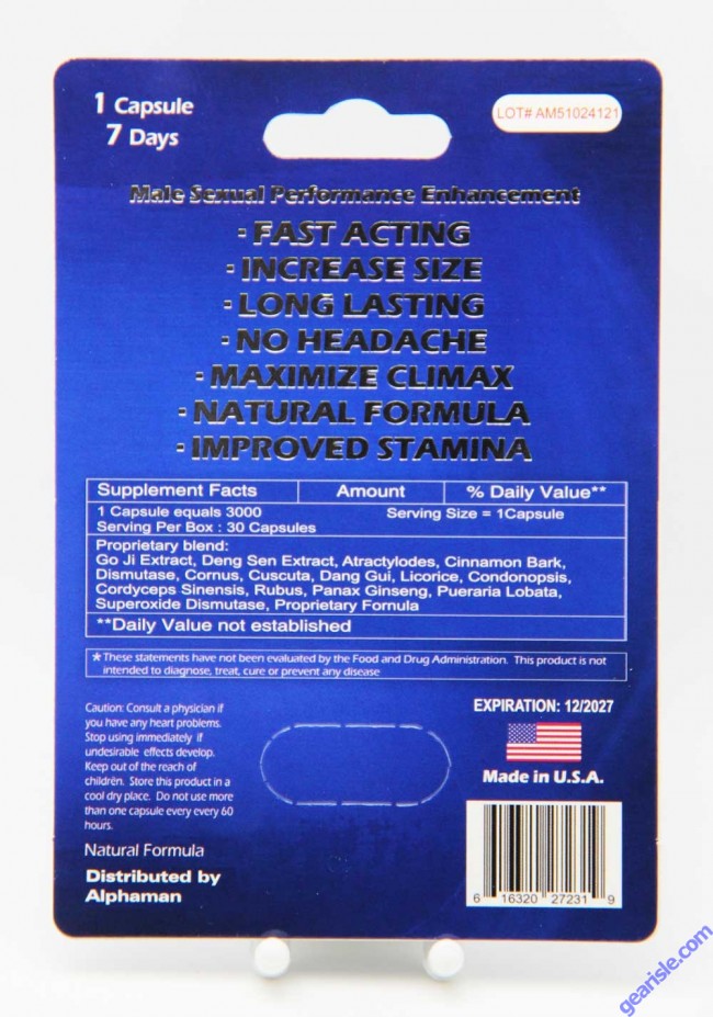 Buy Alpha Man Extreme 3000 Male Sexual Enhancement 7 Days