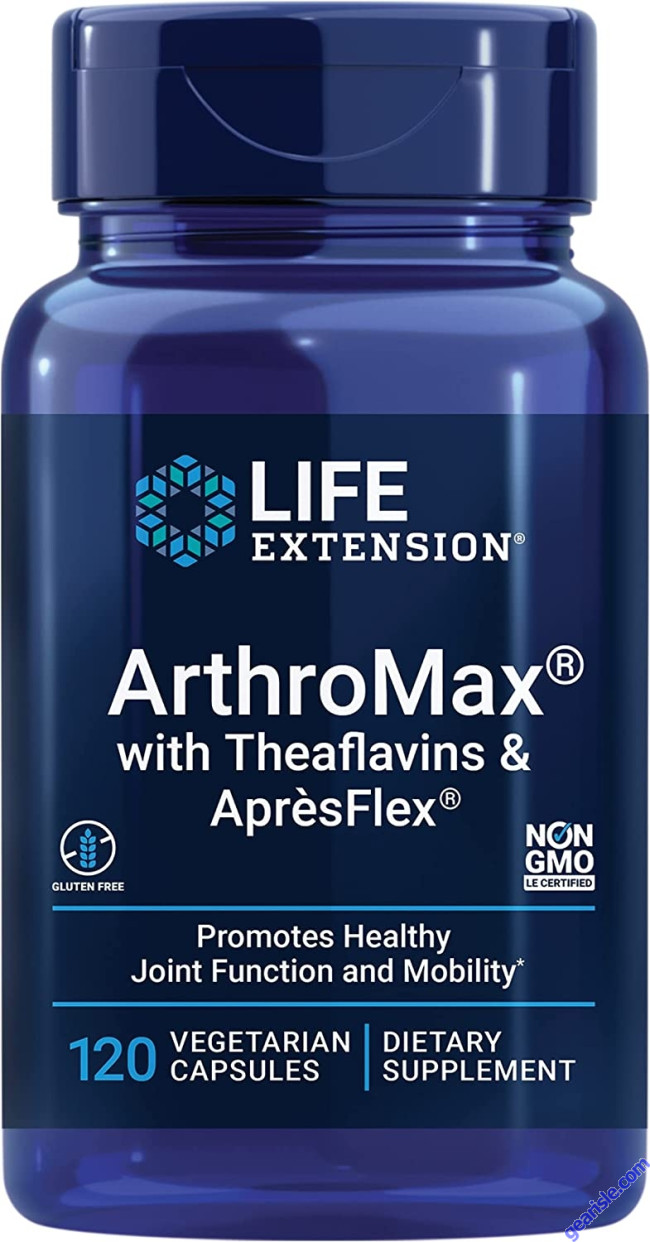 Buy Life Extension ArthroMax Theaflavins AprèsFlex 120 Vegetarian Caps