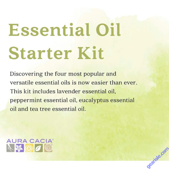 Buy Aura Cacia Discover Essential Oils Kit Beginners Aromatherapy Set ...