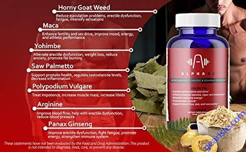 Buy Alpha XL Male Performance Energy Stamina Booster Supplement 60 Capsule