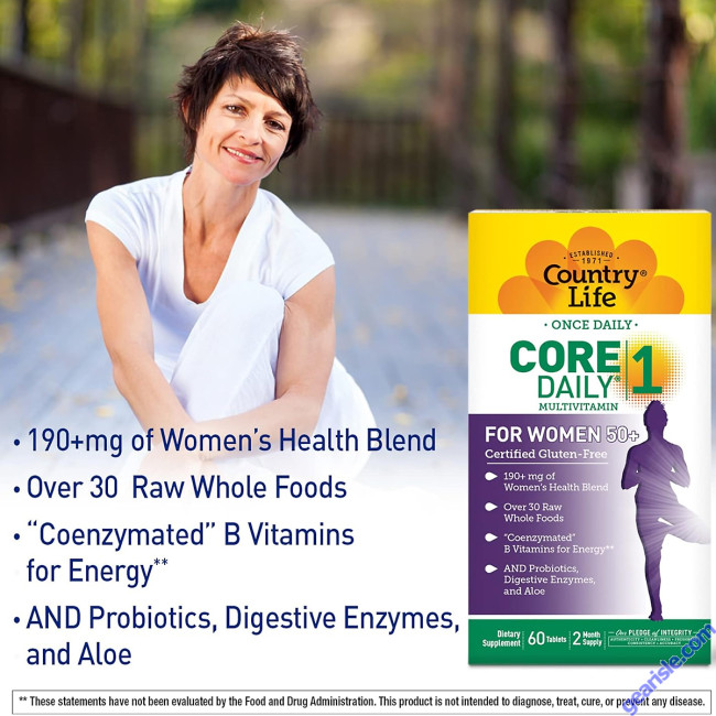 Buy Country Life Core Daily 1 Multivitamins Women 50 Plus Energy ...