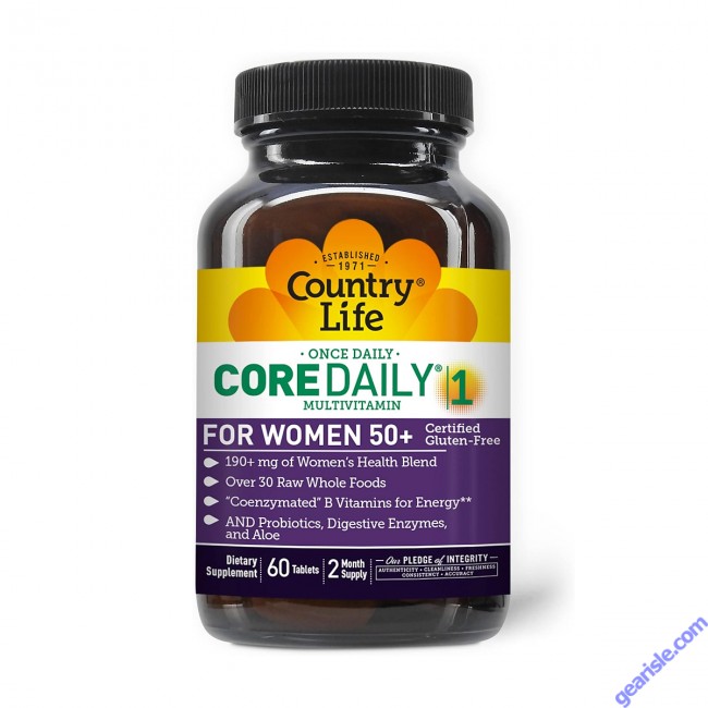 Buy Country Life Core Daily 1 Multivitamins Women 50 Plus Energy ...
