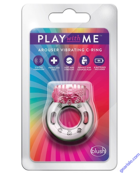 Blush Play With Me Arouser Vibrating Cock Ring Pink