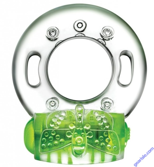 Blush Play With Me Arouser Vibrating Cock Ring Green