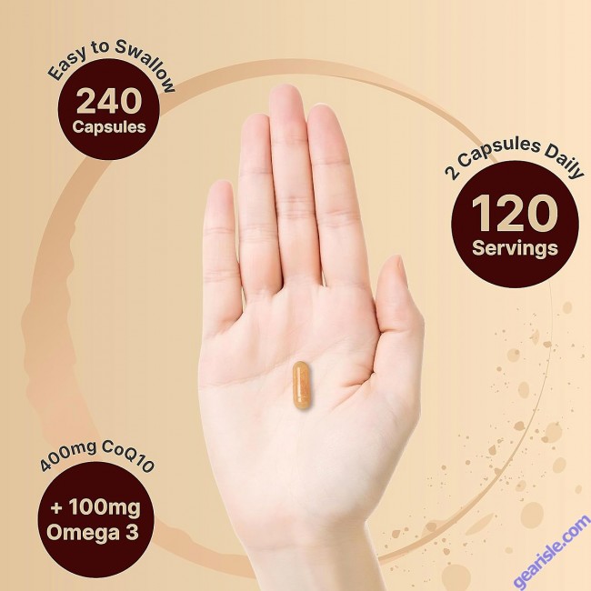 Buy NatureBell High Absorption CoQ10 400mg Omega 3 Heart & Energy ...