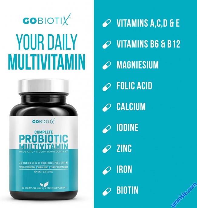 GoBiotix Probiotic Multivitamin Probiotics Immune Boost 90 Veggie Caps