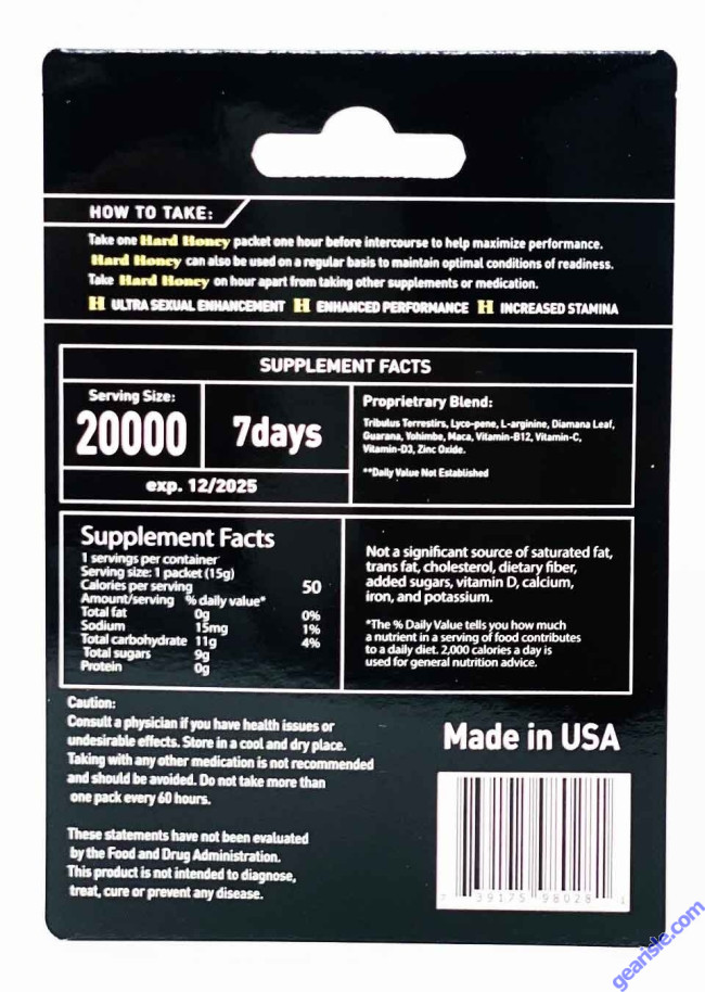 Hard 20000mg Honey – Ultra Male Enhancement Formula