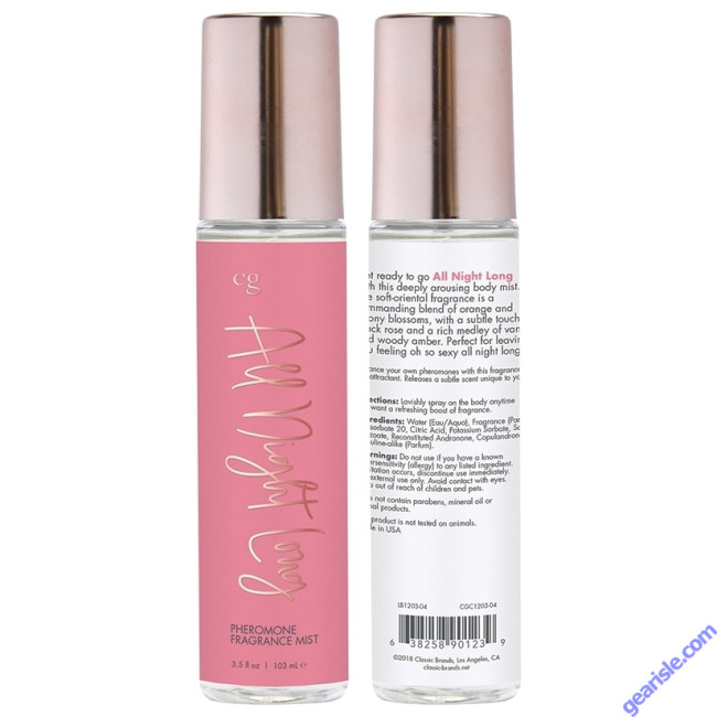 Buy CG Body All Night Long Pheromone Fragrance Mist 3.5oz