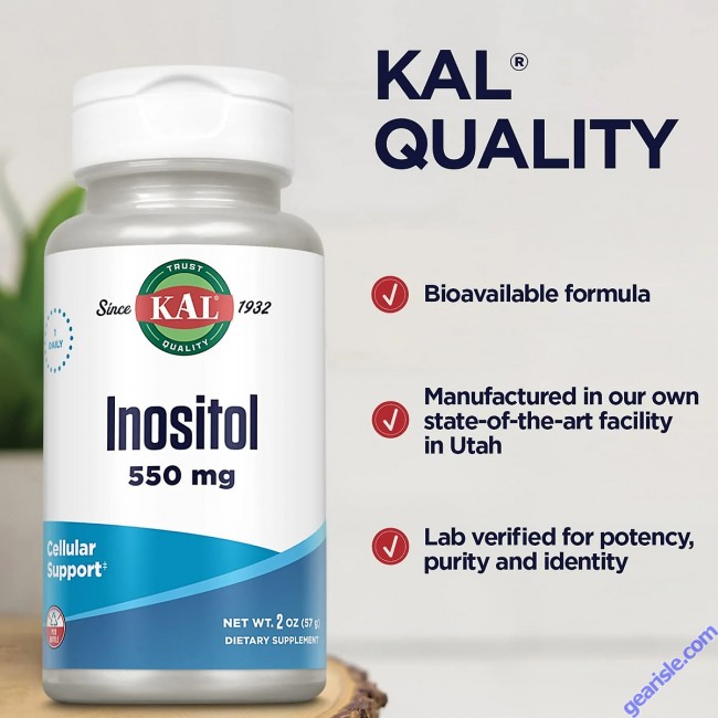 Buy KAL Inositol Powder Cellular Support Supplement & Enhanced Health 8 Oz