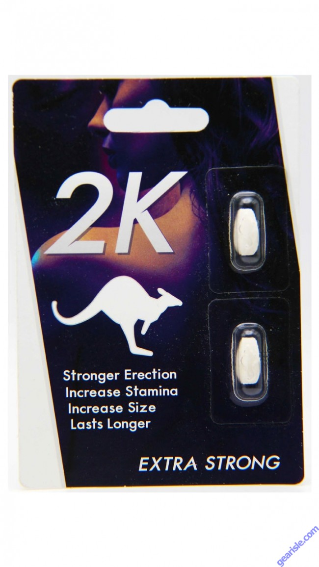 Kangaroo 2K White Extra Strong Male Enhancement 2 Pills