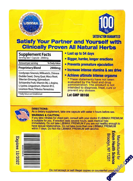 Premium 2900mg Male Enhancement Pill New Upgraded Libimax