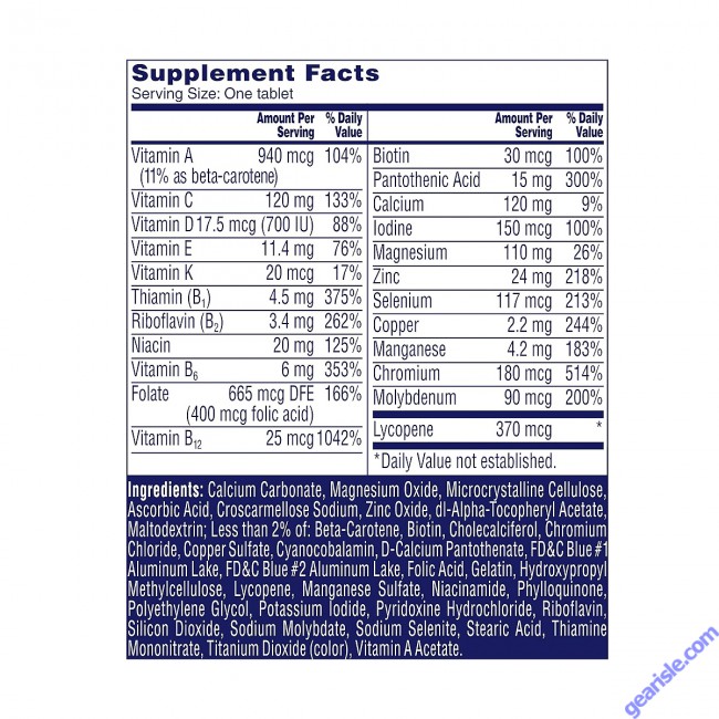 One A Day Mens 50 Plus Multivitamin Immune & Heart Health 100 Tablets ...