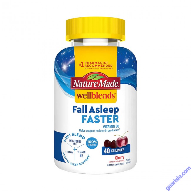 Buy Nature Made Wellblends Fall Asleep 40 Gummies 10mg Melatonin