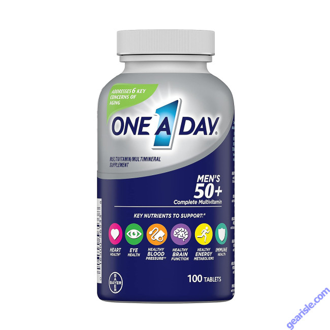 Buy One A Day Mens 50 Plus Multivitamin Immune & Heart Health 100 Tablets
