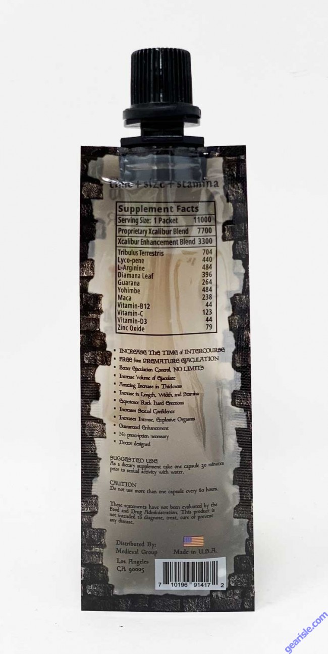 Xcalibur Platinum 11000 – Male Honey Pack Performance Aid