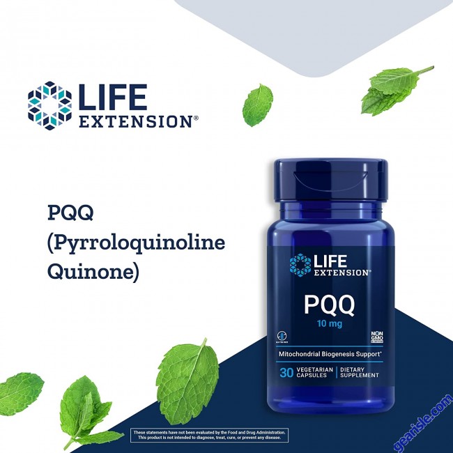 Life Extension PQQ 10mg Cellular Energy Support 30 Vegetarian Caps