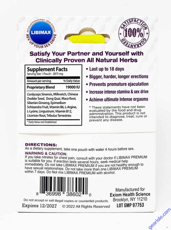 Premium 19000iu Honey Sachet for Men Enhancement