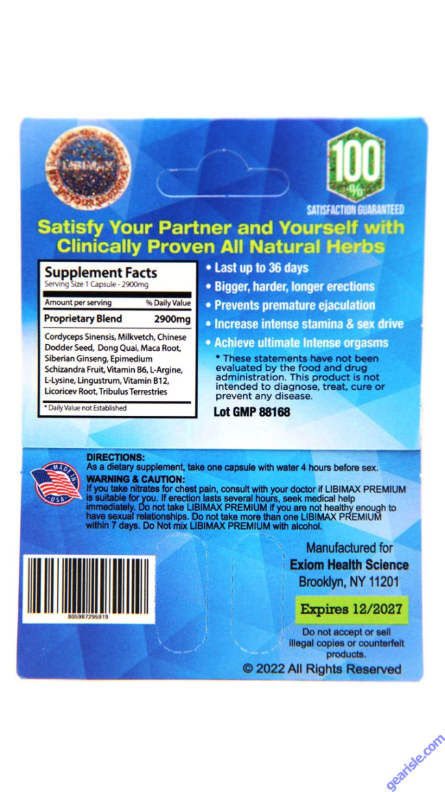 Premium 2900mg Male Enhancement – 15 Days of Performance