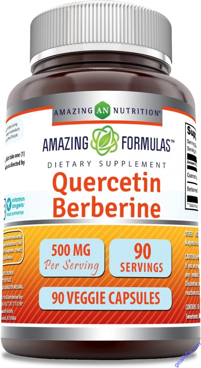 Quercetin Berberine 500mg 90 Caps Immune Support Amazing Formulas