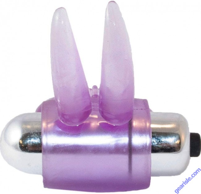 Si Novelties Purple Ribbidy Rabbit Vibration Cock Ring Tickling Ears