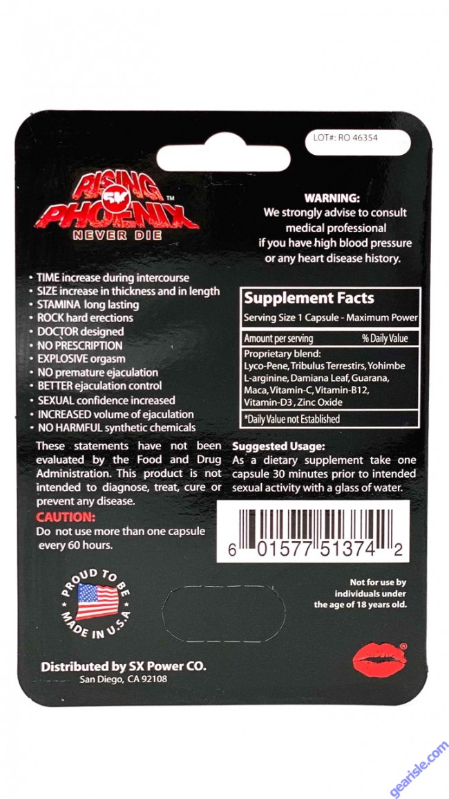 Rising Phoenix 5K Male Enhancement Pill – 7 Days of Peak Stamina, Libido & Performance
