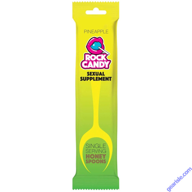 Rock Candy Libido Honey Spoons – Pineapple Flavor, 24 Pack Supplement