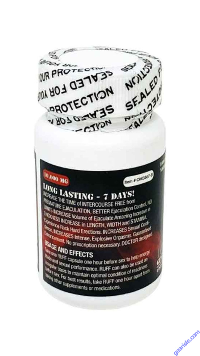RUFF 10000mg 6 Count Male Performance Enhancement Pills