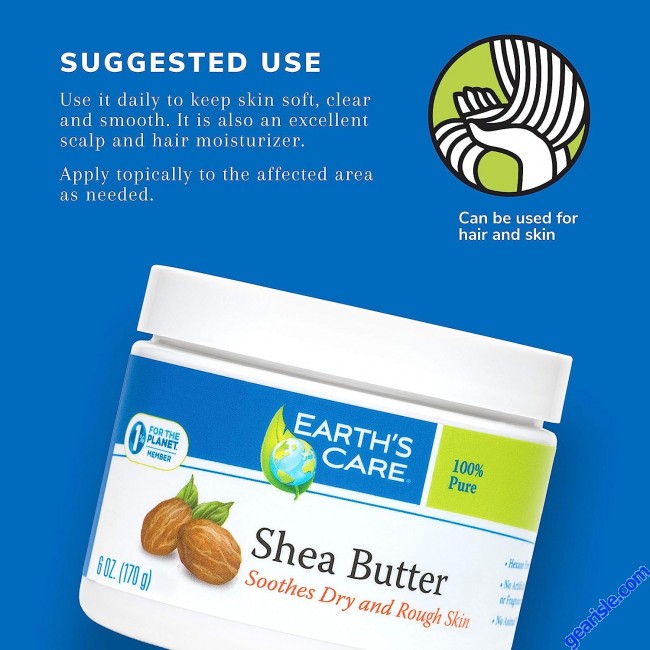 Buy Pure Natural African Shea Butter 6 Oz Vegan Earth's Care