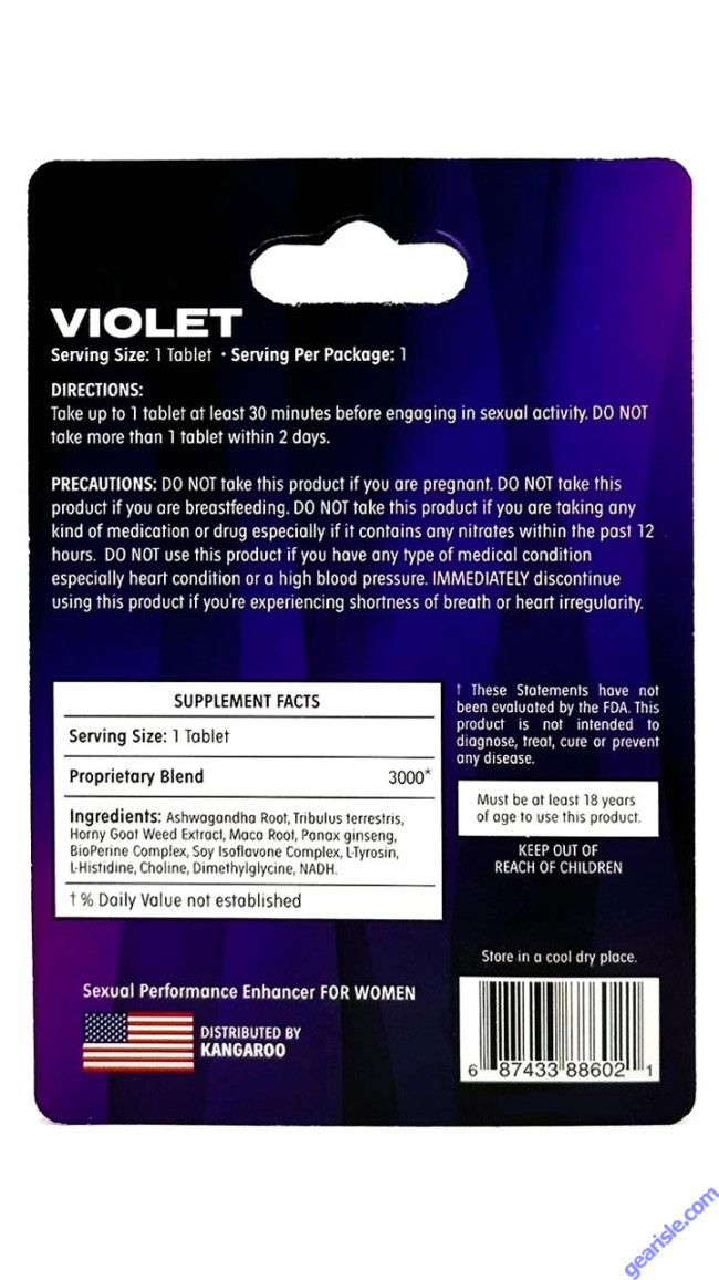 Kangaroo Violet Pill for Women | Fast-Acting Natural Libido Enhancer ...