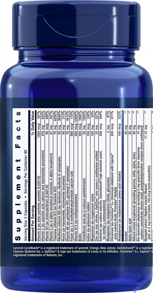 Life Extension Two-Per-Day Multivitamin 120 Capsules Gluten Free