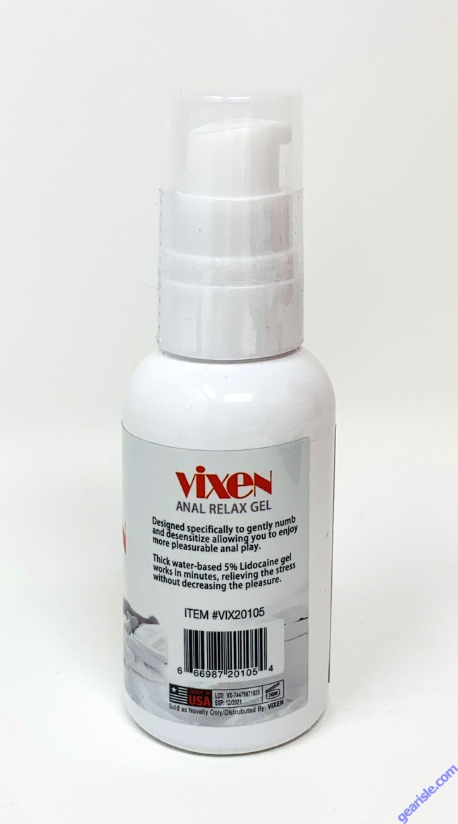Buy Vixen Anal Relax Numbing Gel 2 Fl Oz