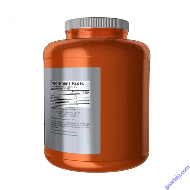 Buy NOW Sports Waxy Maize Powder High Amylopectin Energy Supplement 5.5 Lbs