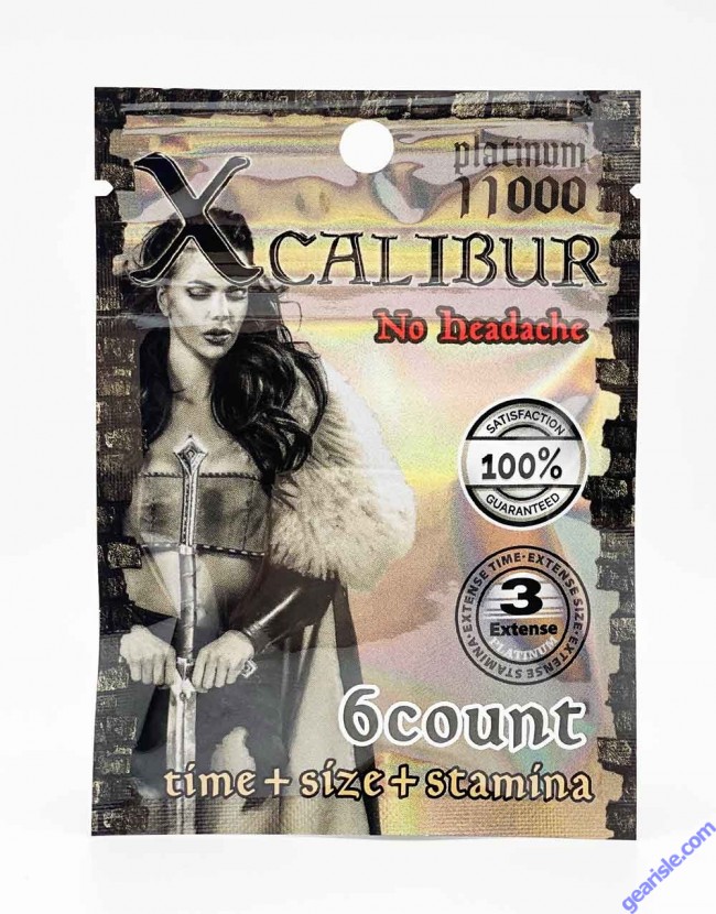 Xcalibur Platinum 11000 Male Sexual Enhancement 6 Pack