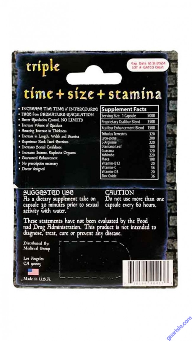 Xcalibur Black 5000 Male Enhancement Pill 1 Capsule