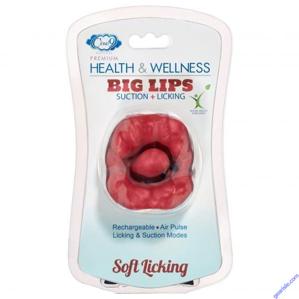 Health & Wellness Cloud 9 Big Lips Suction Plus Licking Rechargeable
