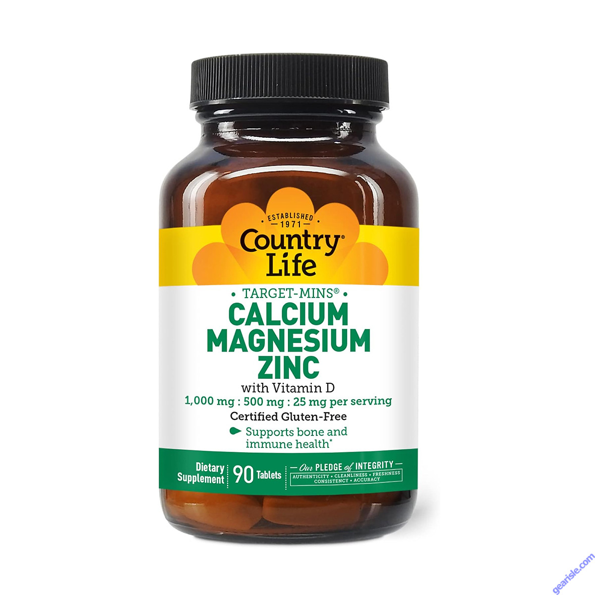 Buy Country Life Calcium Magnesium Zinc Vitamin D 1000mg 90 Vegan Capsules