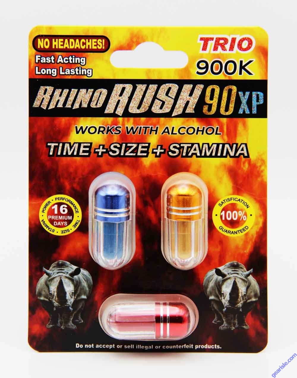 Buy Rush 90 XP Trio 900k Male Sexual Enhancer 3 Pills Pack