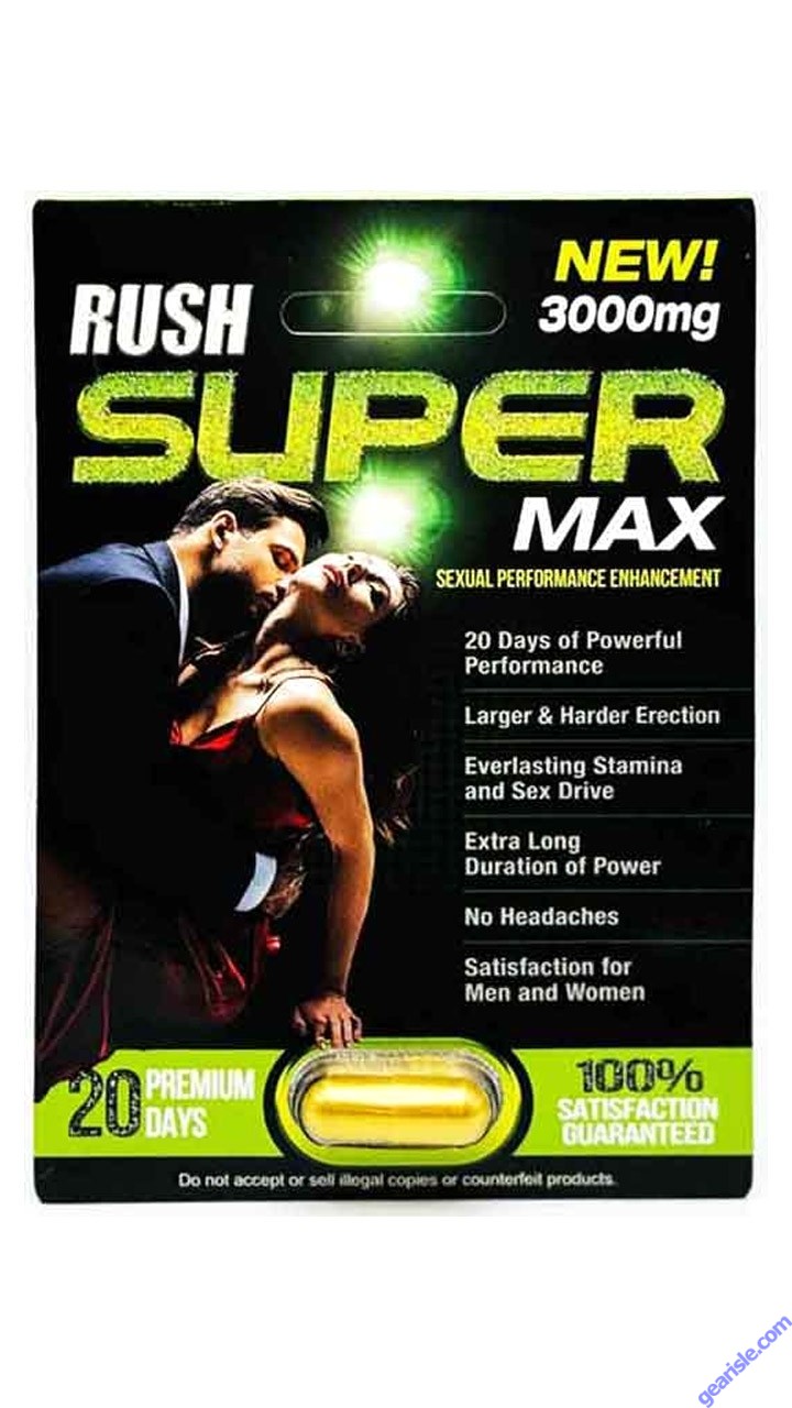 Rush Super Max Male Enhancer Pill – 3000mg Natural Stamina & Libido Booster